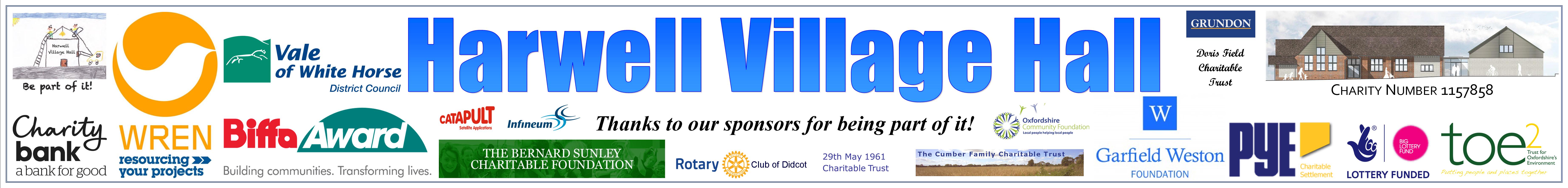 Noticeboard HVH banner with logos v2 | Harwell Village Hall